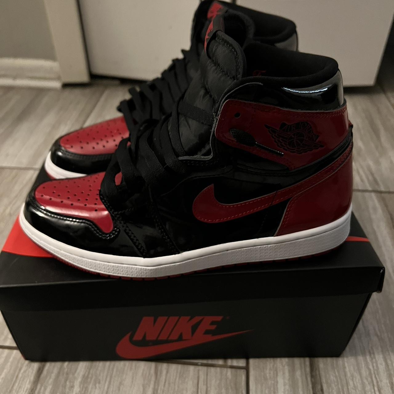 Patent bred Air jordan 1 sz 9 No box worn once... - Depop