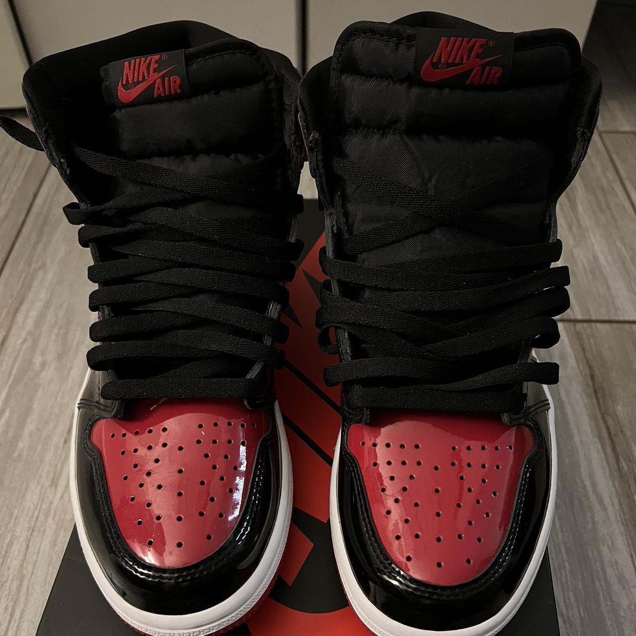 Patent bred Air jordan 1 sz 9 No box worn once... - Depop