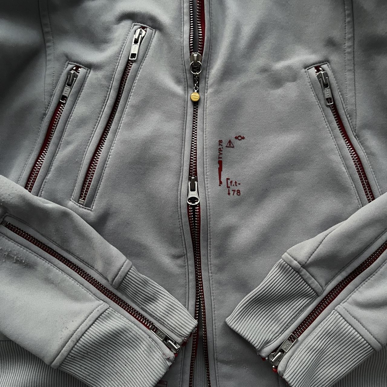 Diesel Men's Grey and Red Jacket | Depop