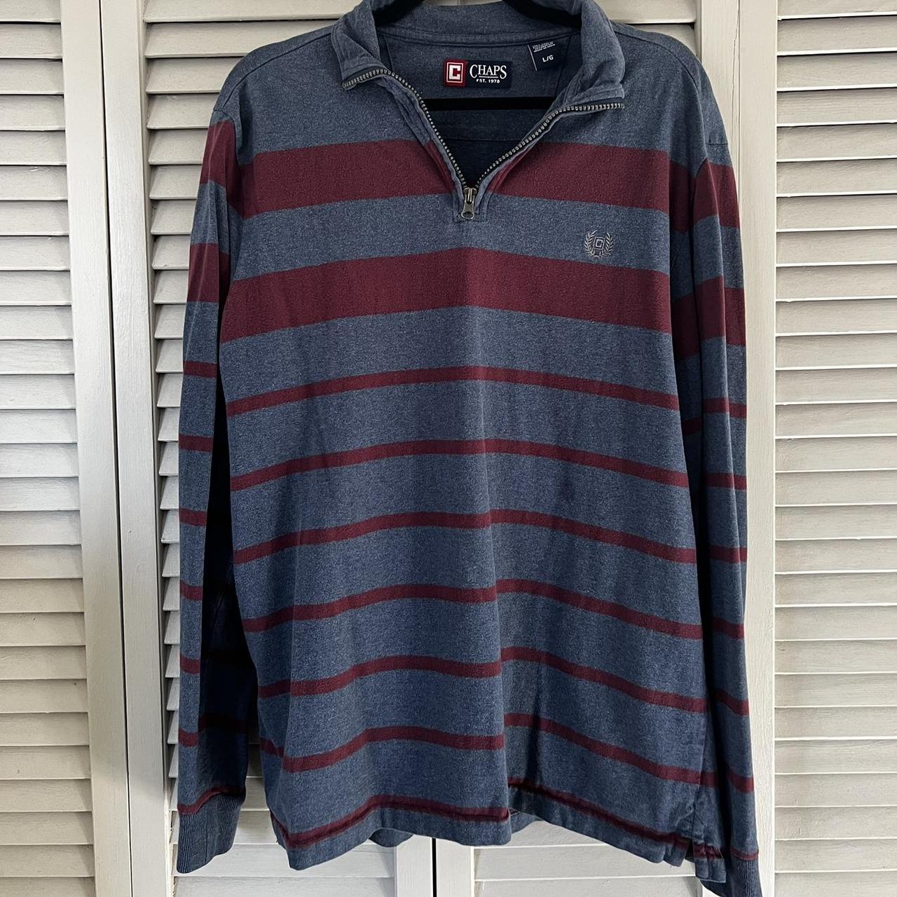 Chaps 3/4 Zip Pullover Model 6’2 165lbs - Depop