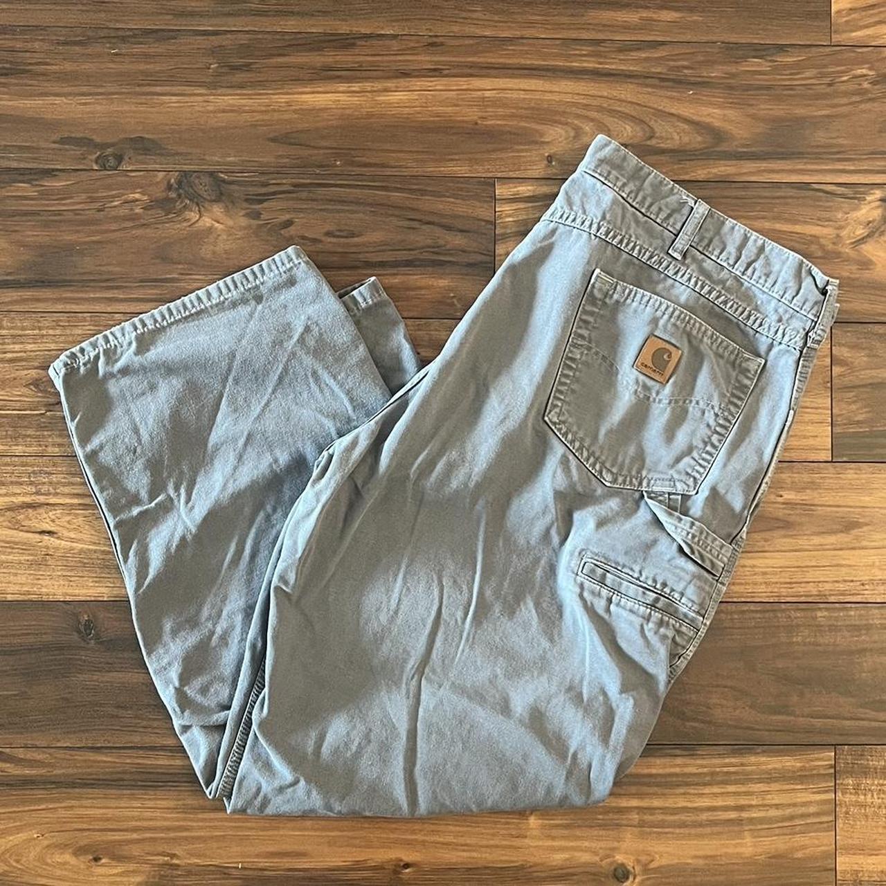 Vintage Carhartt Faded Grey Carpenter Cargo Pants... - Depop Vintage Carhartt Faded Grey Carpenter Cargo Pants... - Depop