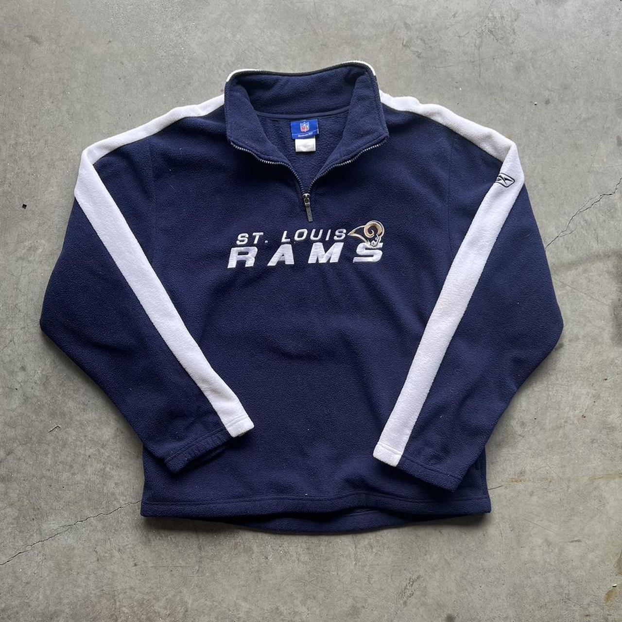 Vintage NFL x Reebok St. Louis Rams Football Fleece... - Depop
