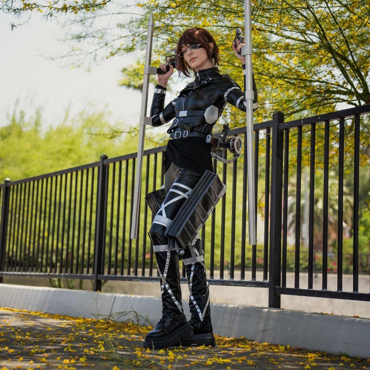 Attack on Titan Season 4 Black Uniform AOT Final... - Depop