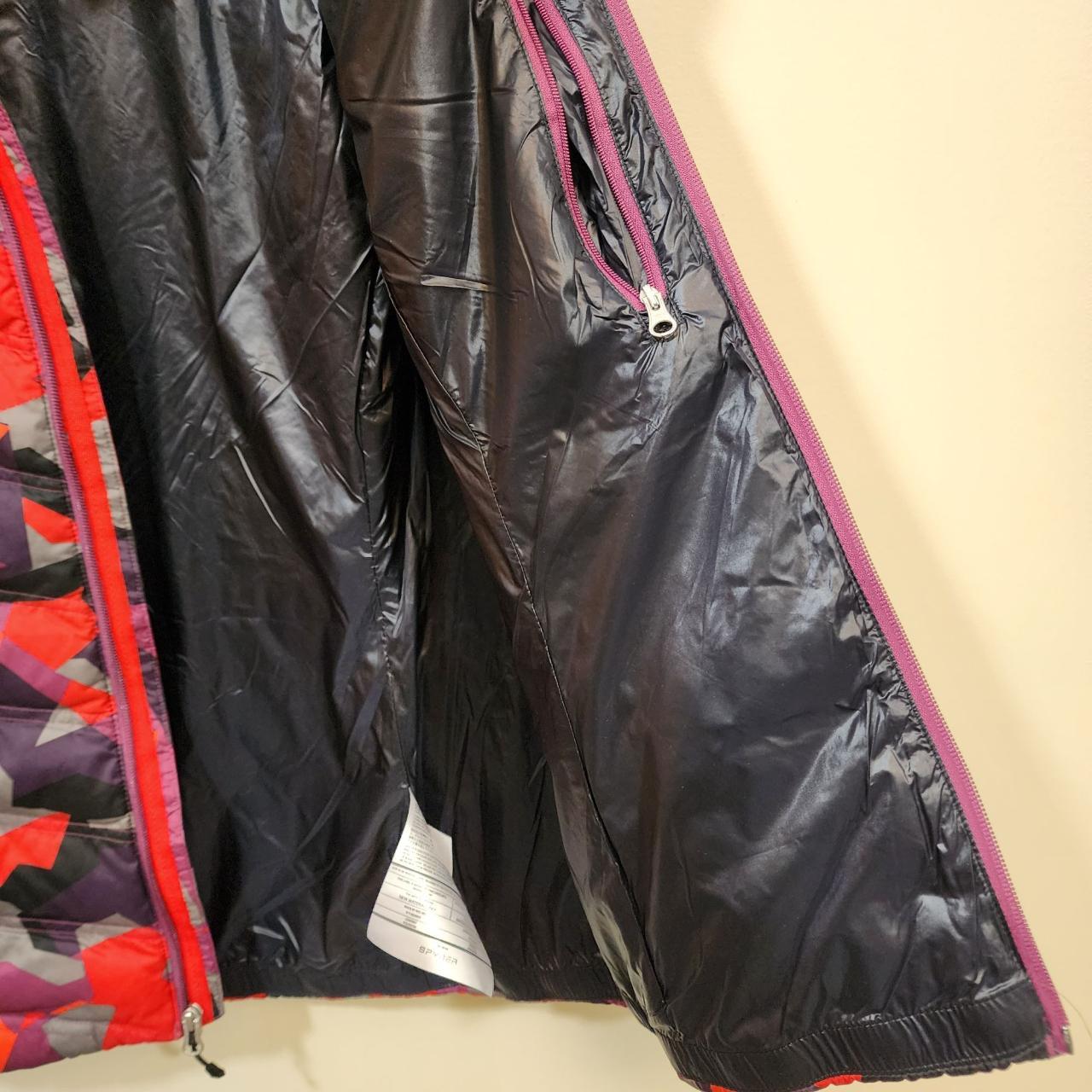 Spyder geared synthetic down red camo puffer jacket... - Depop