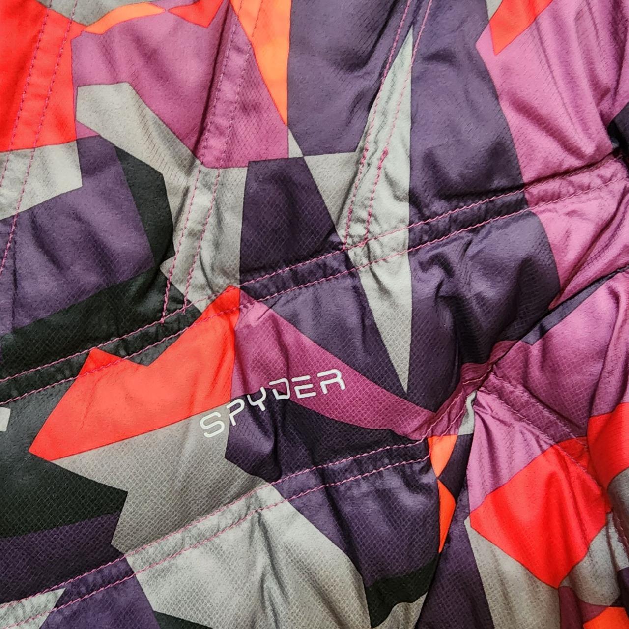 Spyder geared synthetic down red camo puffer jacket... - Depop