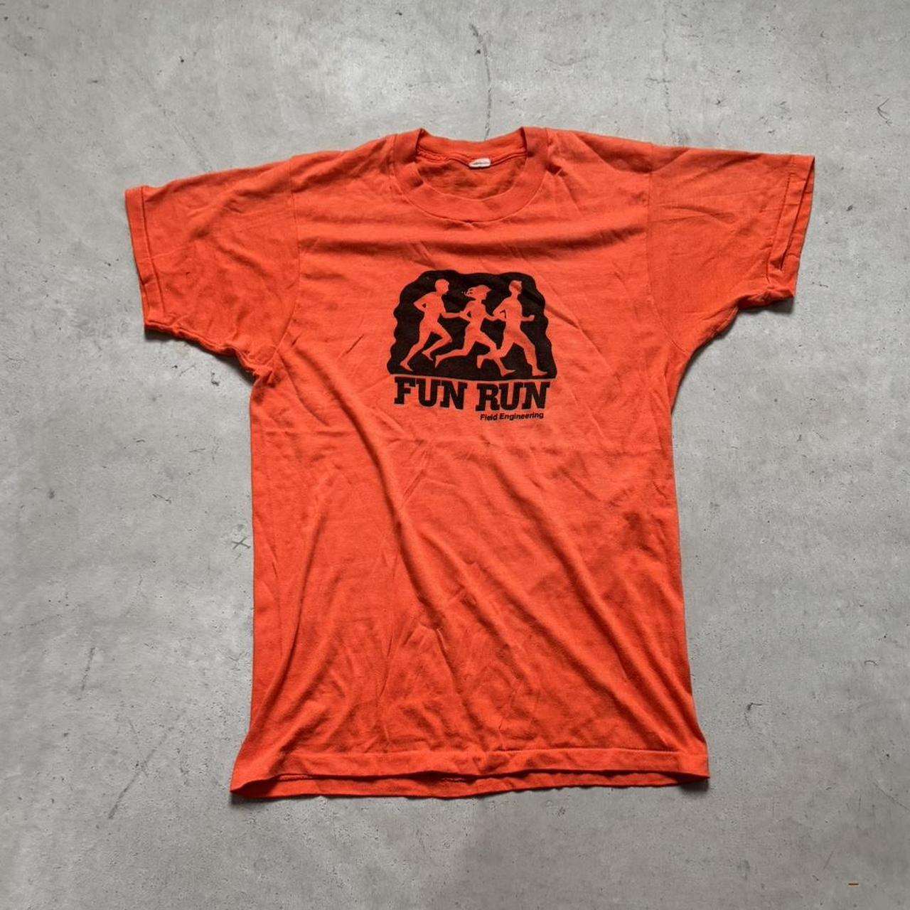Vintage 70s Field Engineering Fun Run Tee Item as... | Depop