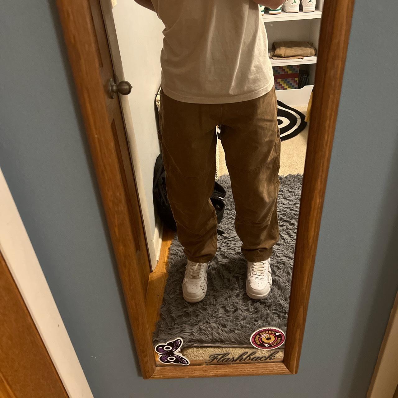 vintage tan Key Double Knee Carpenter Pants slightly... - Depop