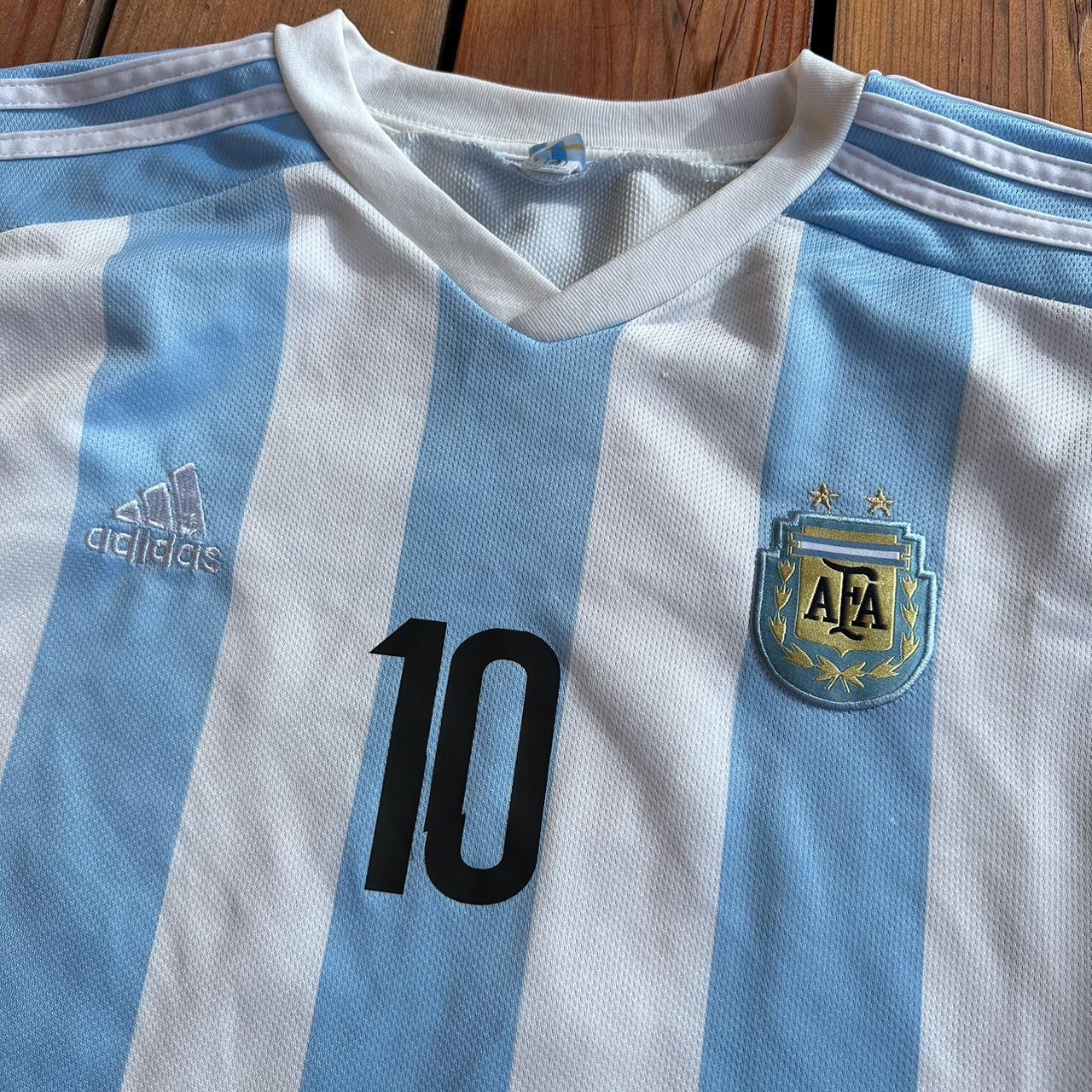 Late 90s/Y2K Lionel Messi Argentina Adidas... - Depop