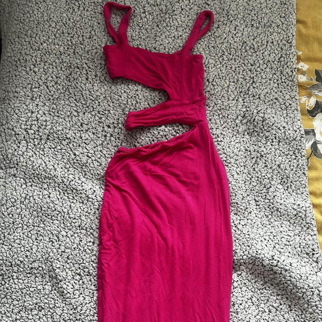Hot pink Oh Polly cut out dress - worn once for... - Depop