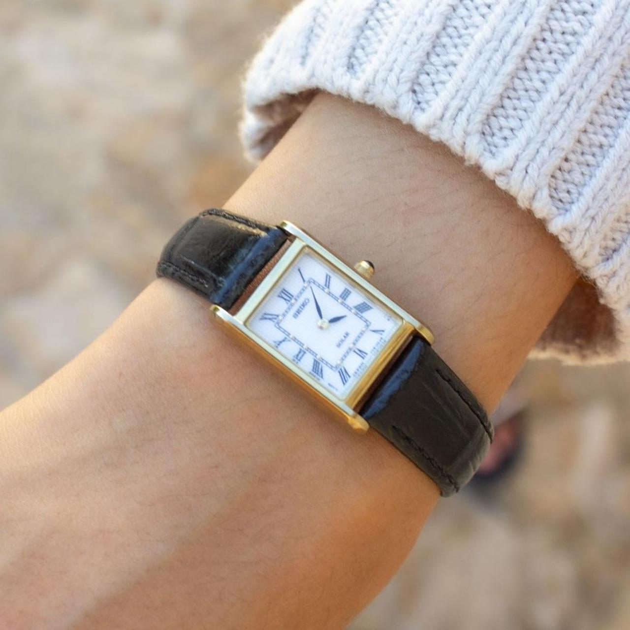 “Seiko” Solar Tank- Womens Vintage Watch Condition:... - Depop