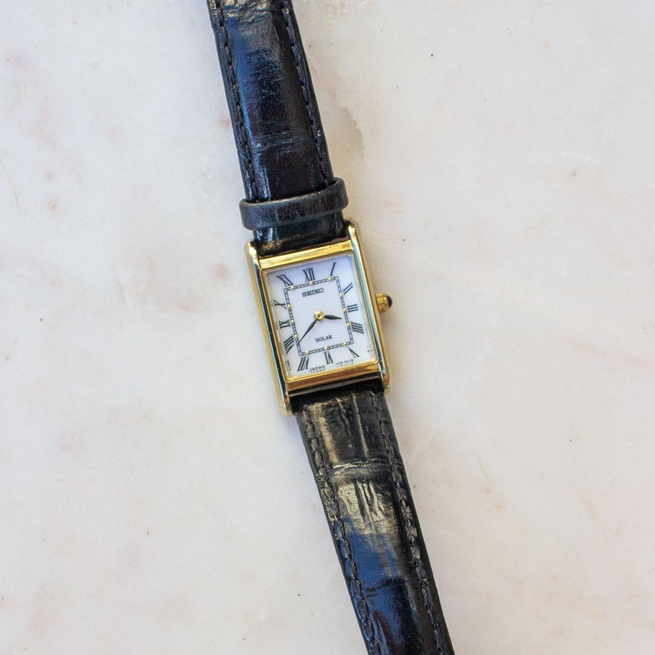 “Seiko” Solar Tank- Womens Vintage Watch Condition:... - Depop