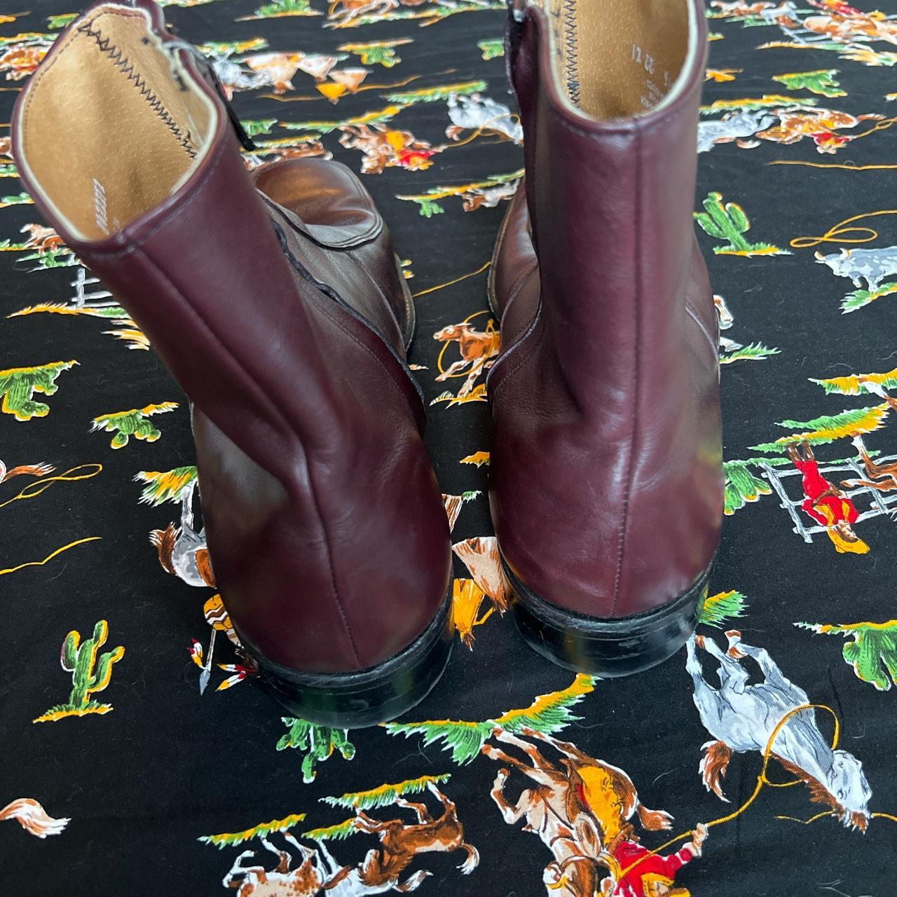 Men's Burgundy Boots | Depop
