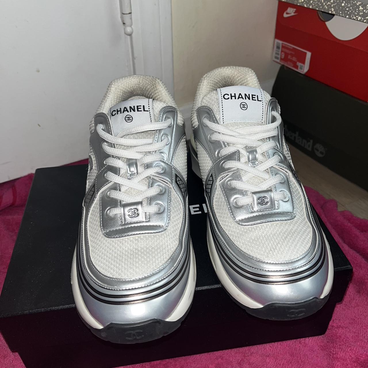Chanel Leather Trainers - Depop