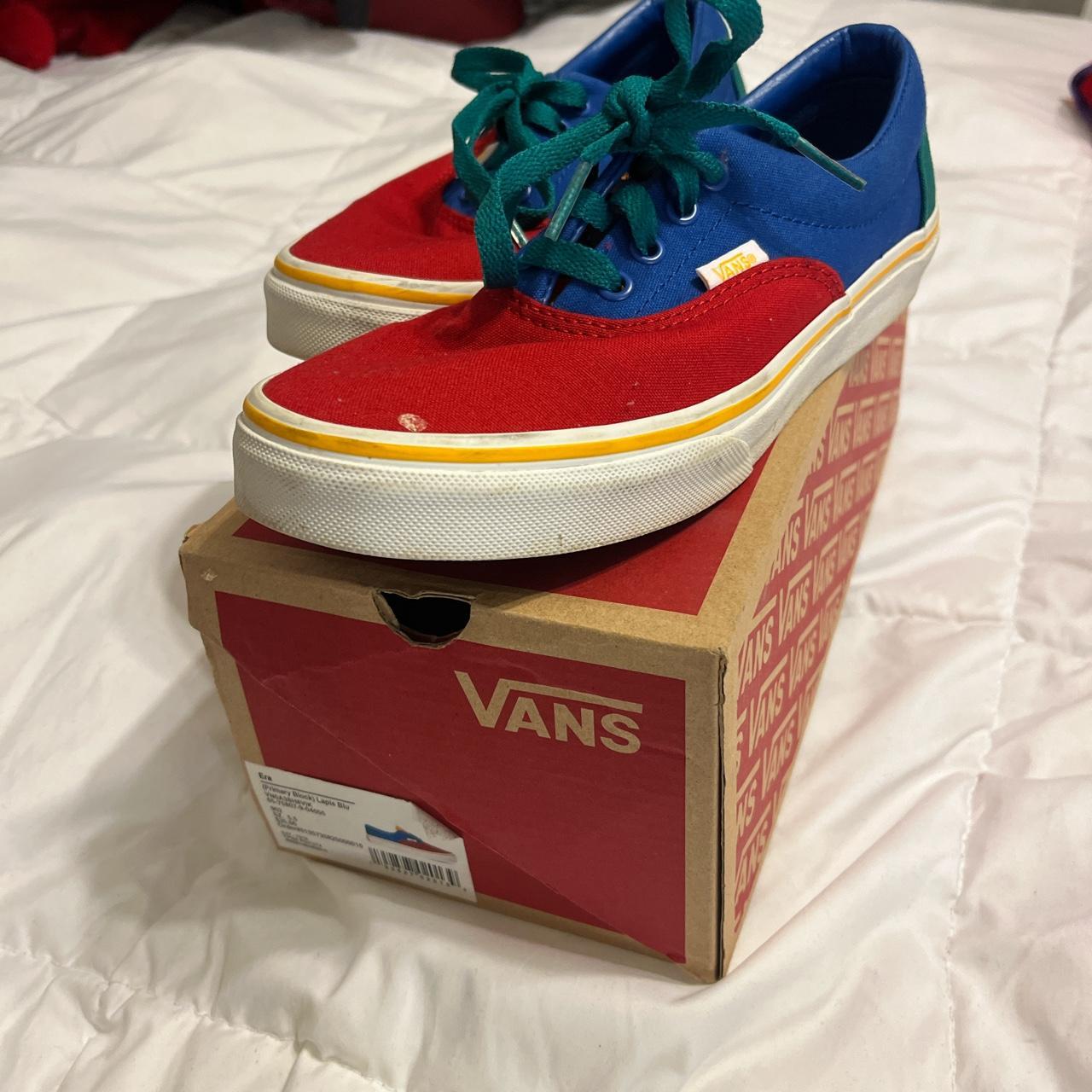 “Primary block” vans low rise,fashion sneaker . Wore... - Depop