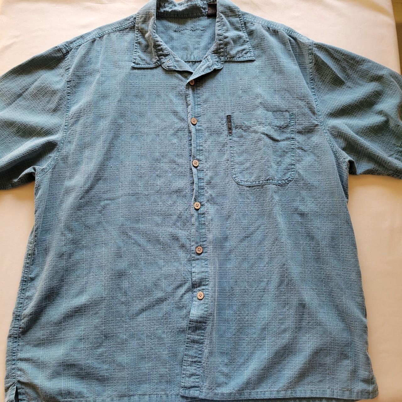 Vintage turquoise button up Plus size Size 2X - Depop