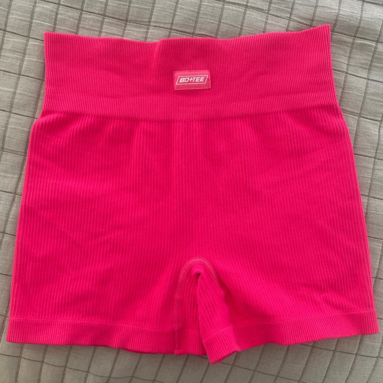 Bo+Tee hot pink high waisted shorts. They are a... - Depop
