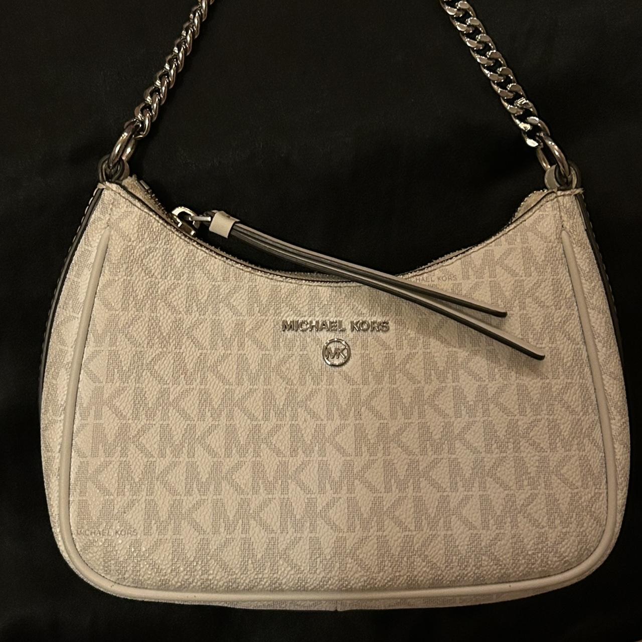 Michael Kors white purse good condition originally... - Depop