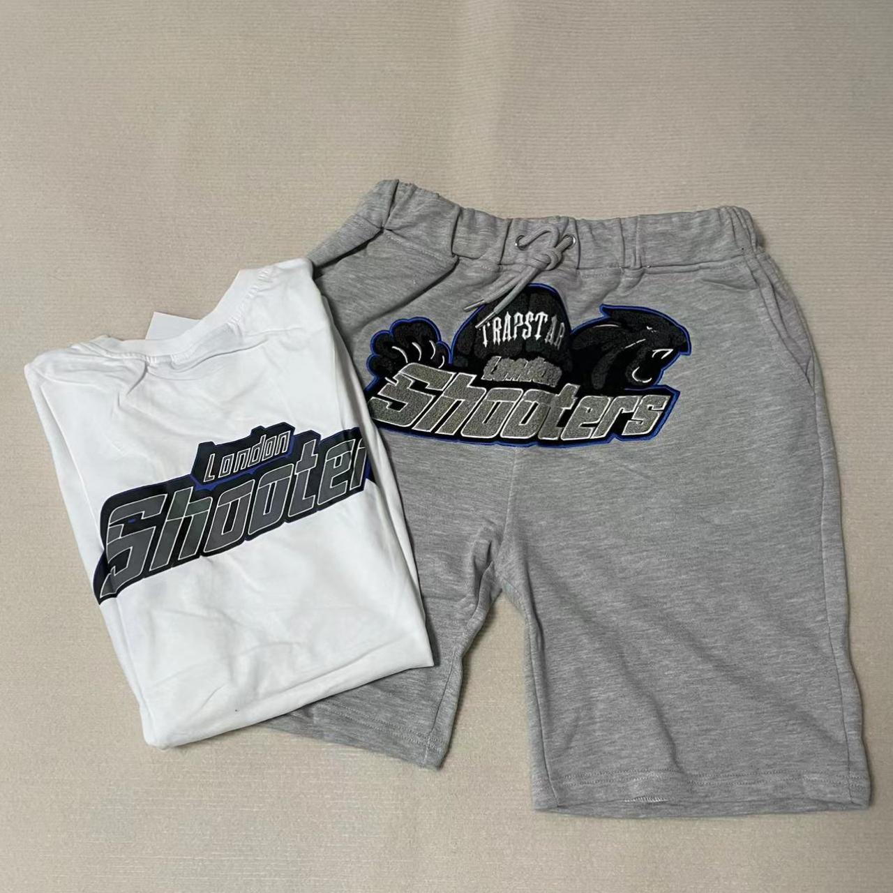Trapstar Men's Grey and White Shorts | Depop