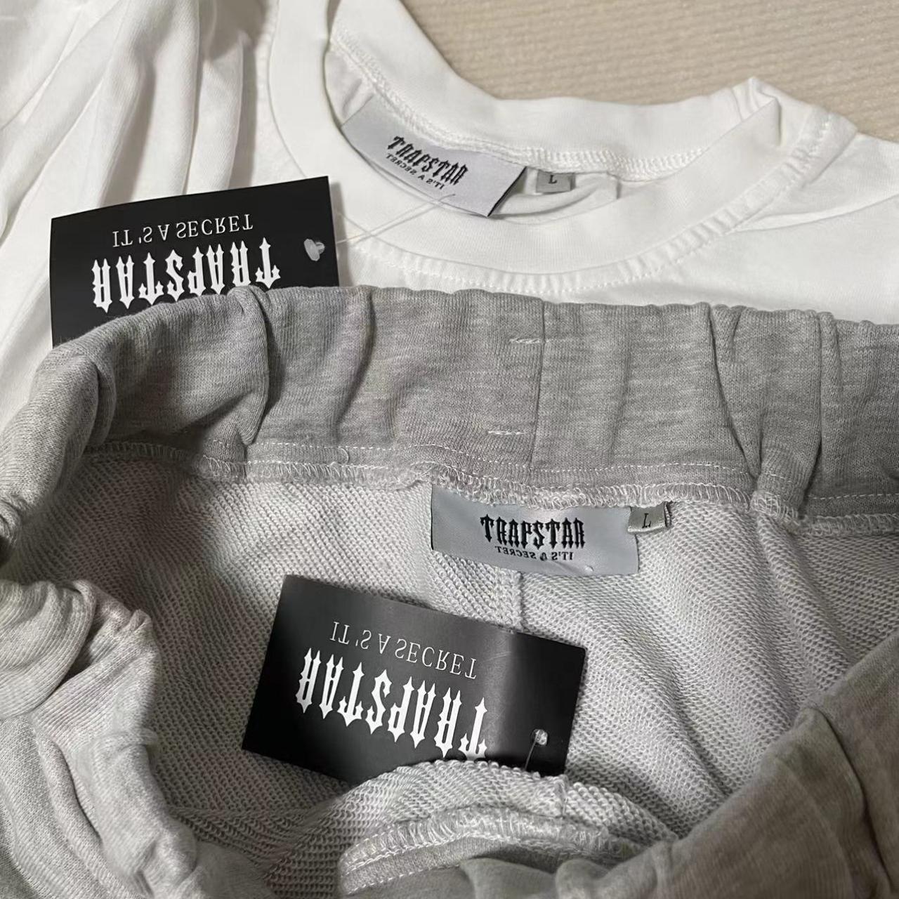 Trapstar Men's Grey and White Shorts | Depop