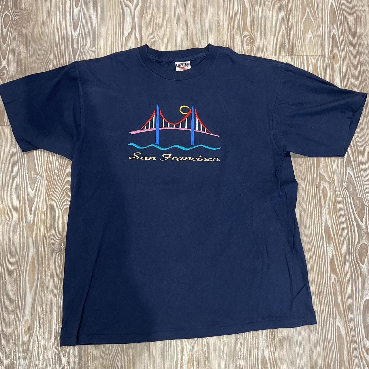 Vintage 90s Oneita Single stitch T shirt Made in... - Depop