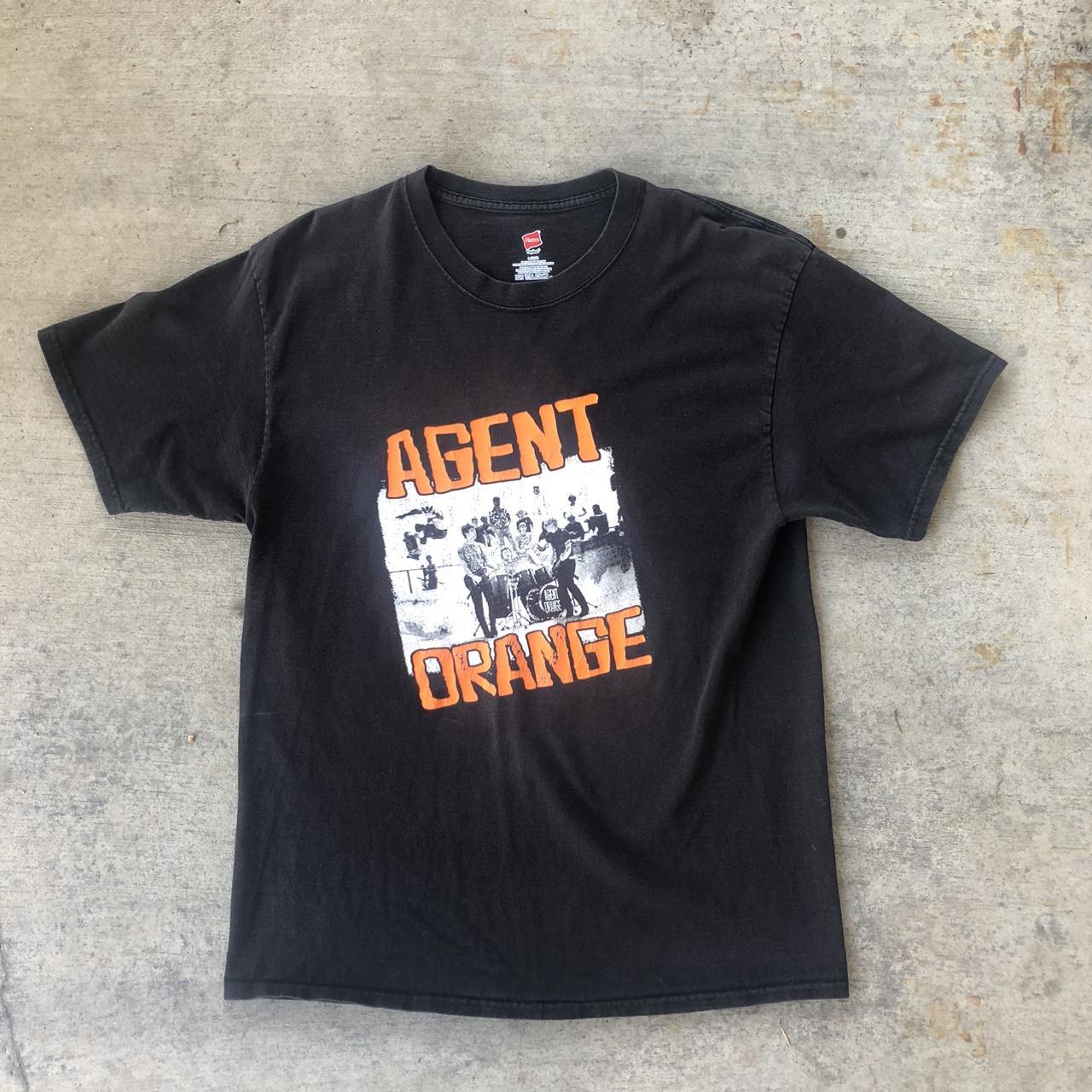 “Agent Orange” graphic logo Punk rock T-shirt, size... - Depop