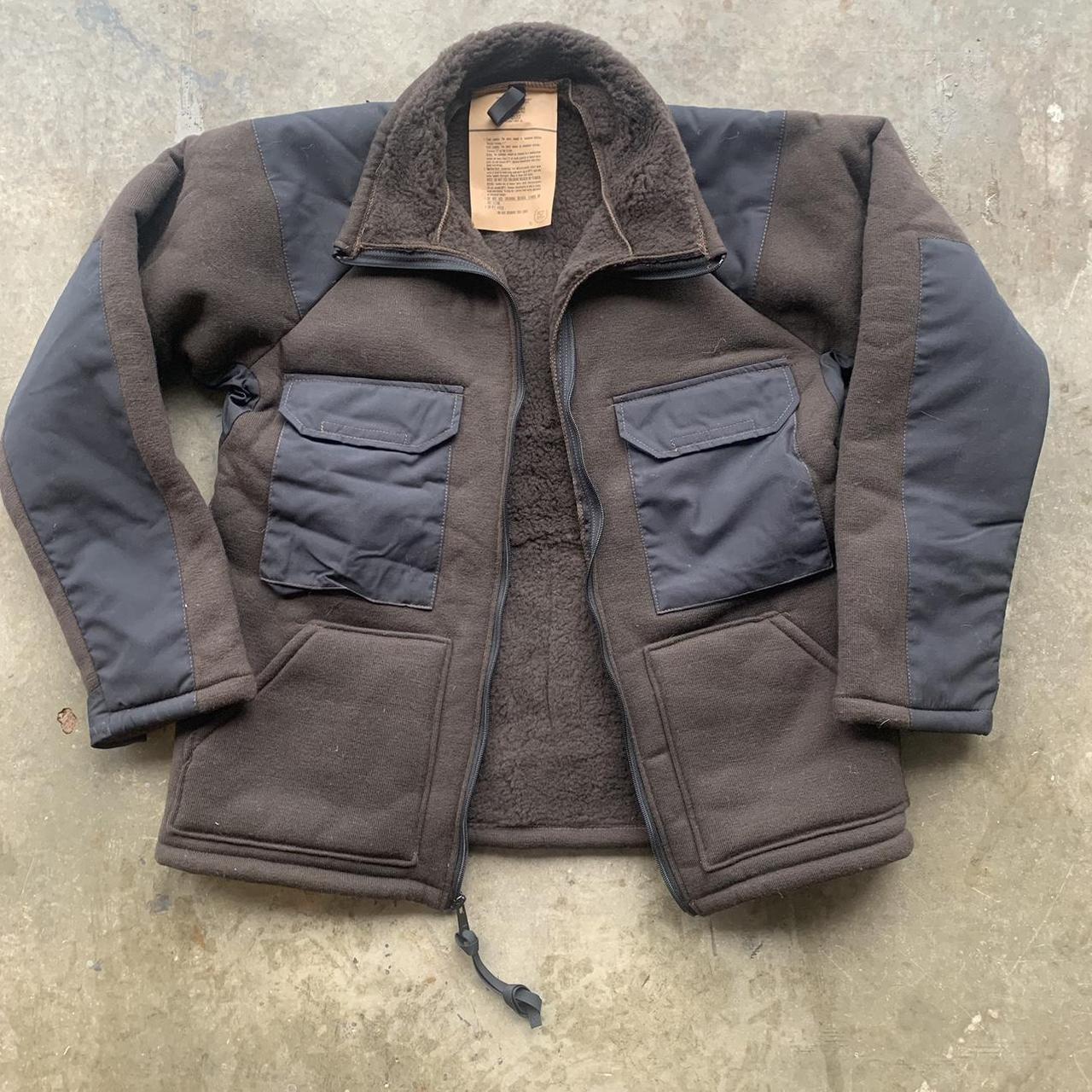 USGI Military “Bear Suit” jacket. Brown with black... - Depop