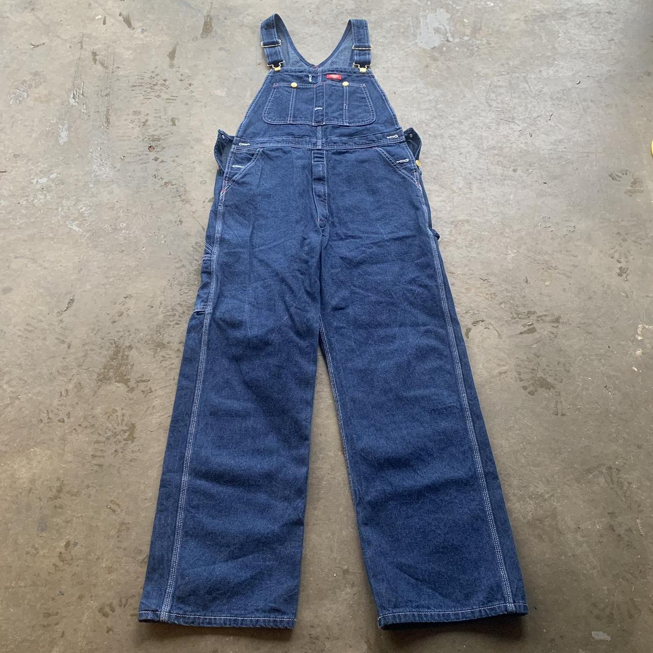 Dickies Denim Overalls, brand new, no flaws. Size... - Depop