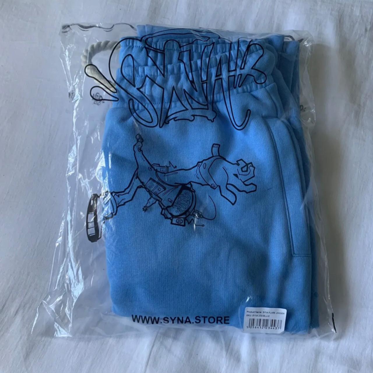 Syna Men's Blue Hoodie | Depop