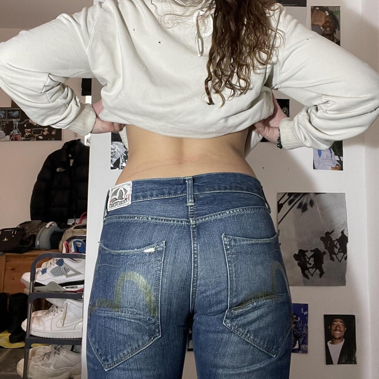 vintage dead stock 00s puma x evisu gull flared... - Depop