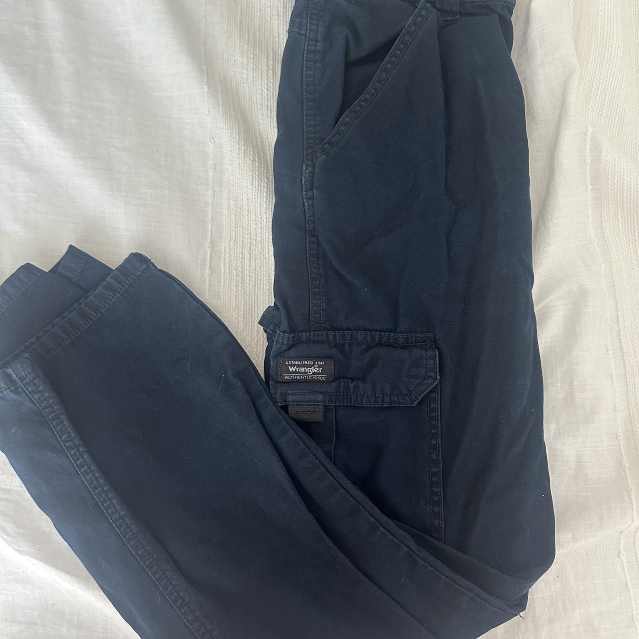 Wrangler navy blue cargo pants - Depop