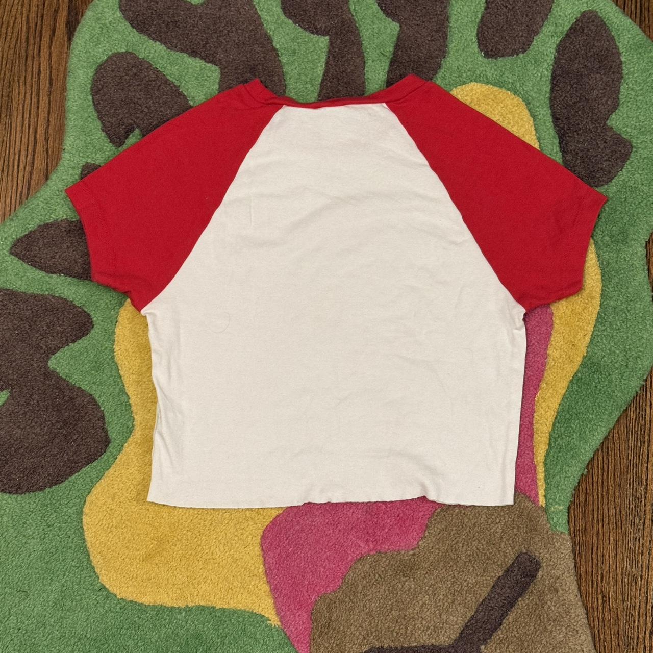 Coca-Cola PacSun red and white baseball crop top... | Depop