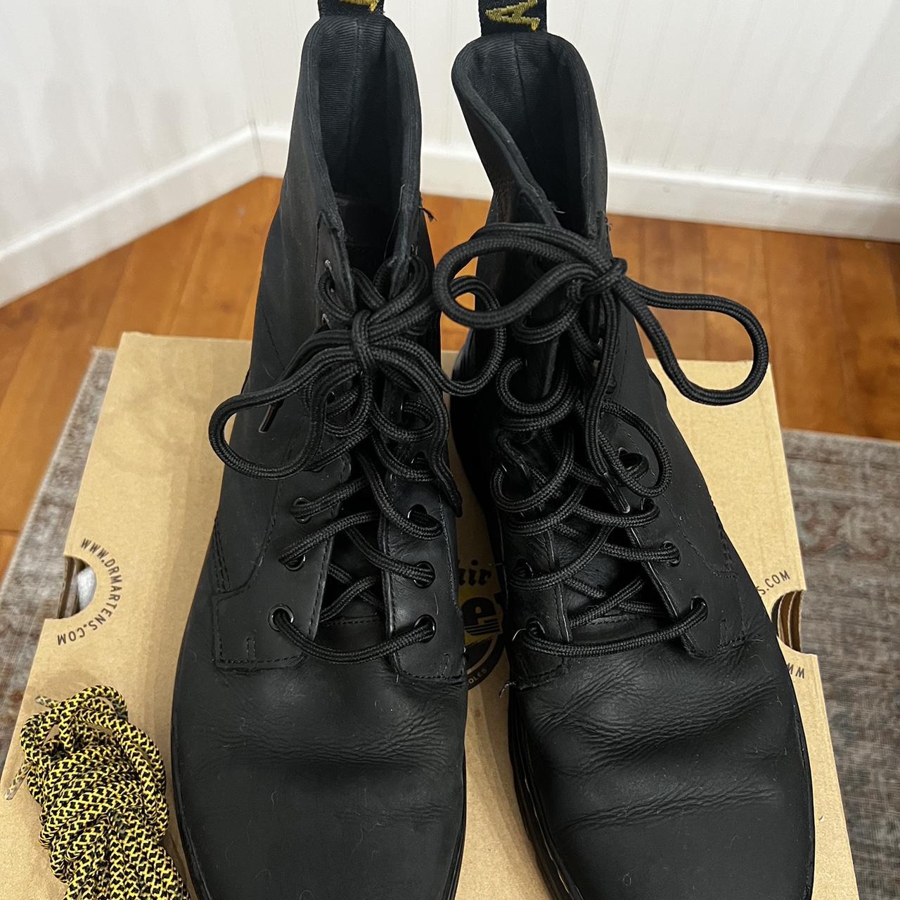 Black Doc Martens Combs Leather Boots Mens... - Depop