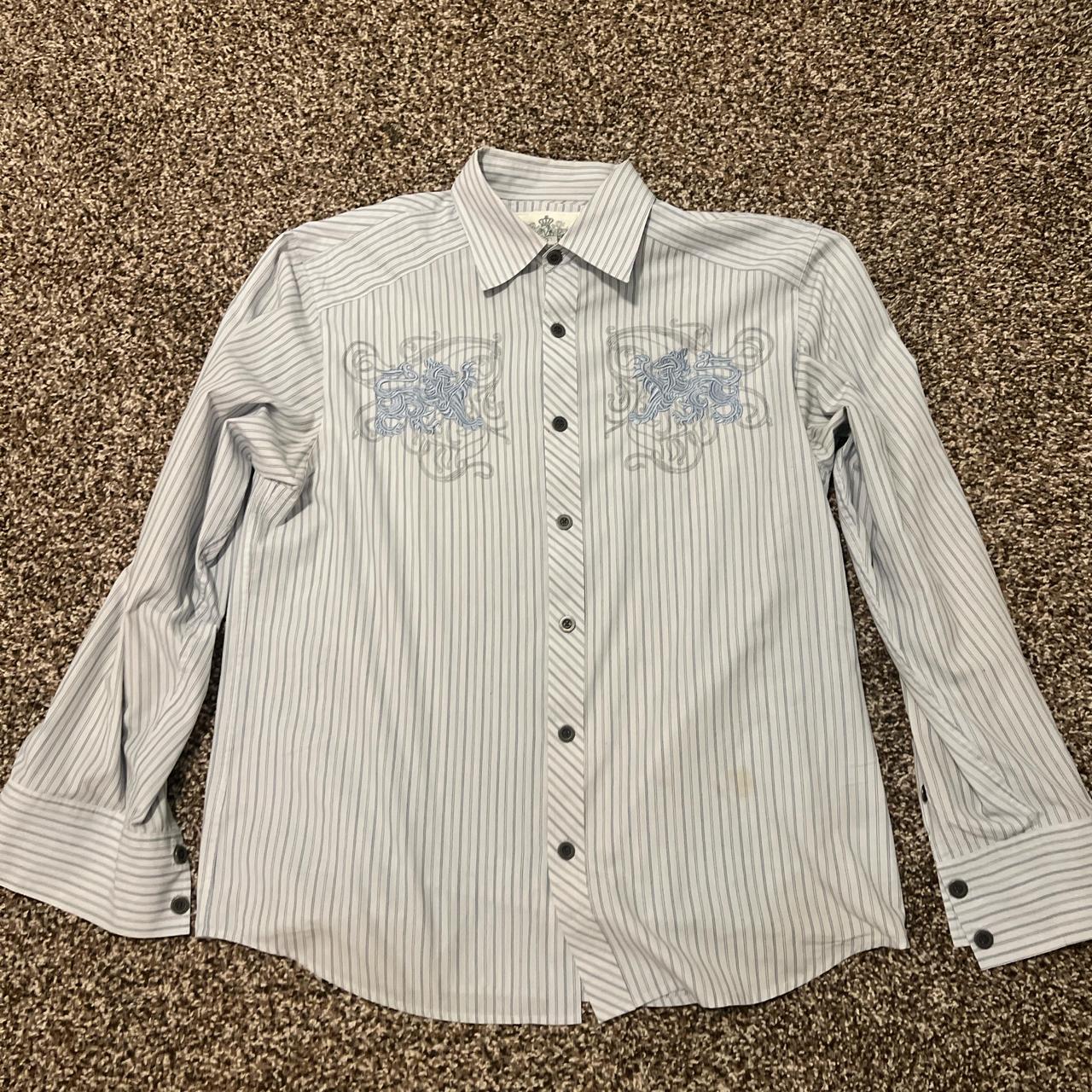 Vintage Y2K Red Level Nine Button up shirt XL Good... - Depop