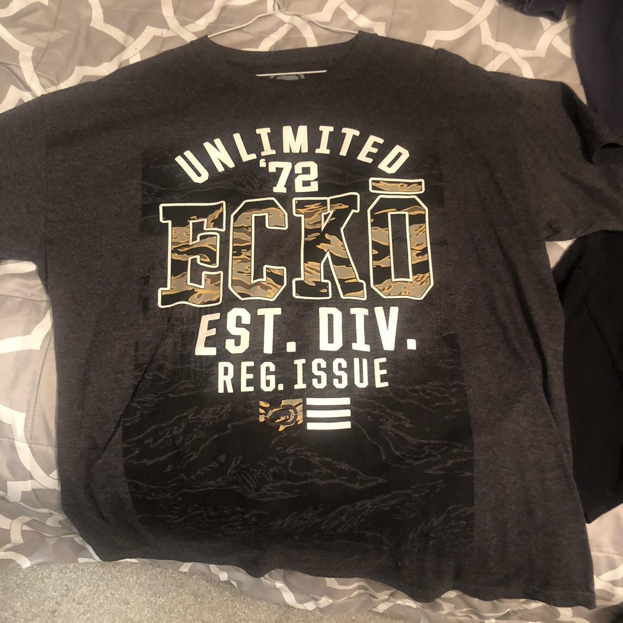 Black Ecko shirt with camo print. Men’s Size... - Depop