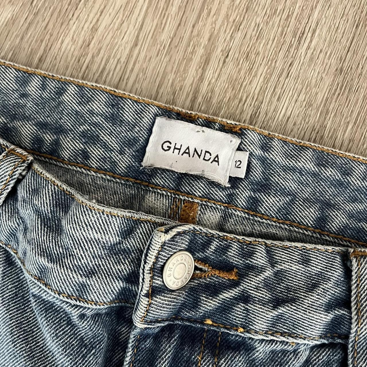 Ghanda low rise baggy jeans in colour light wash,... - Depop