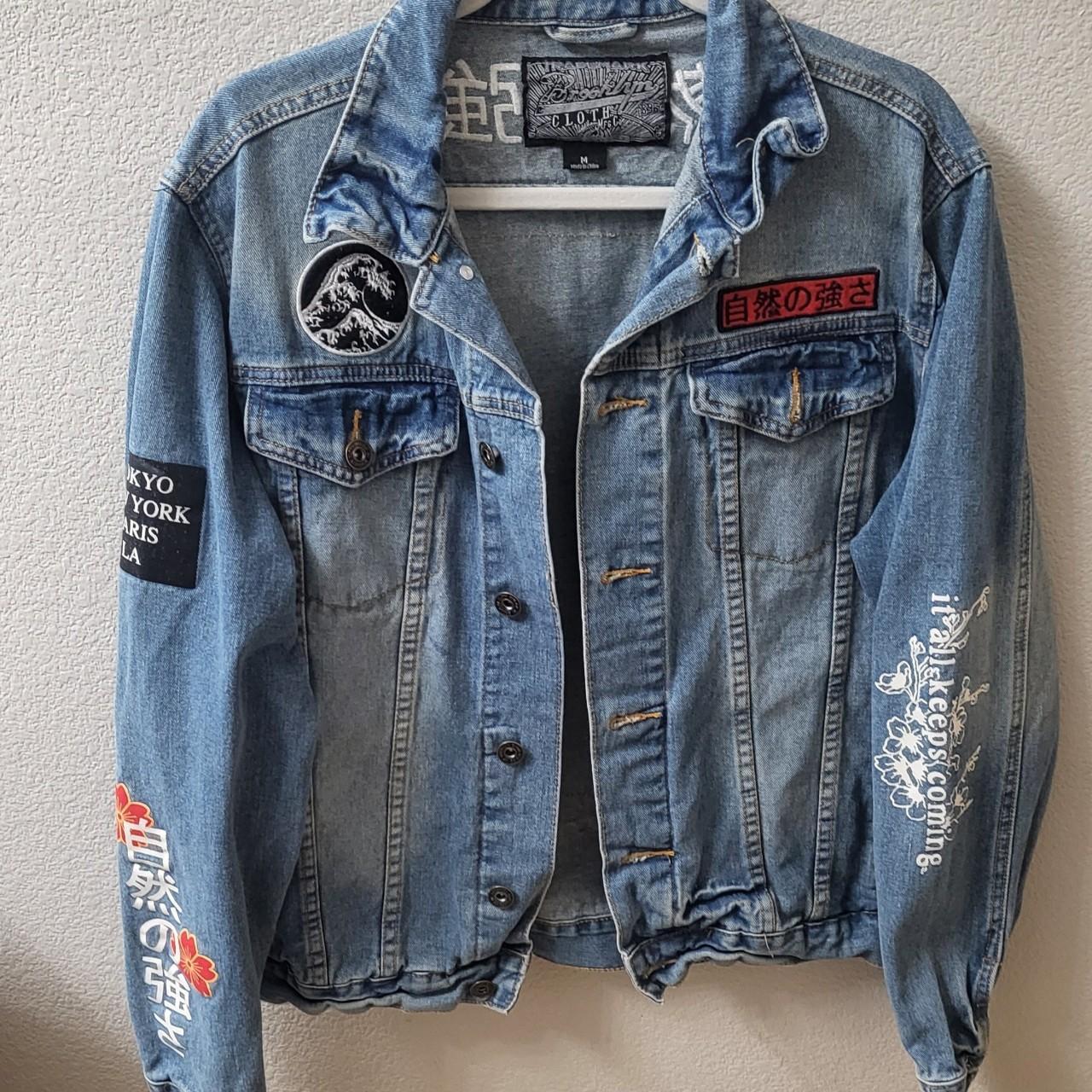 Women's Blue and Navy Jacket | Depop
