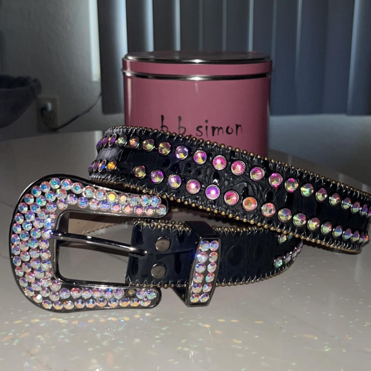 bb belt black aurora size 34 bb belt black aurora... - Depop