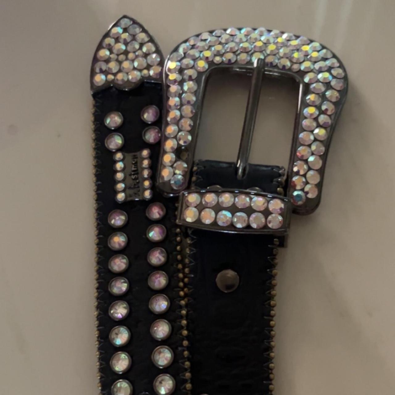 bb belt black aurora size 34 bb belt black aurora... - Depop