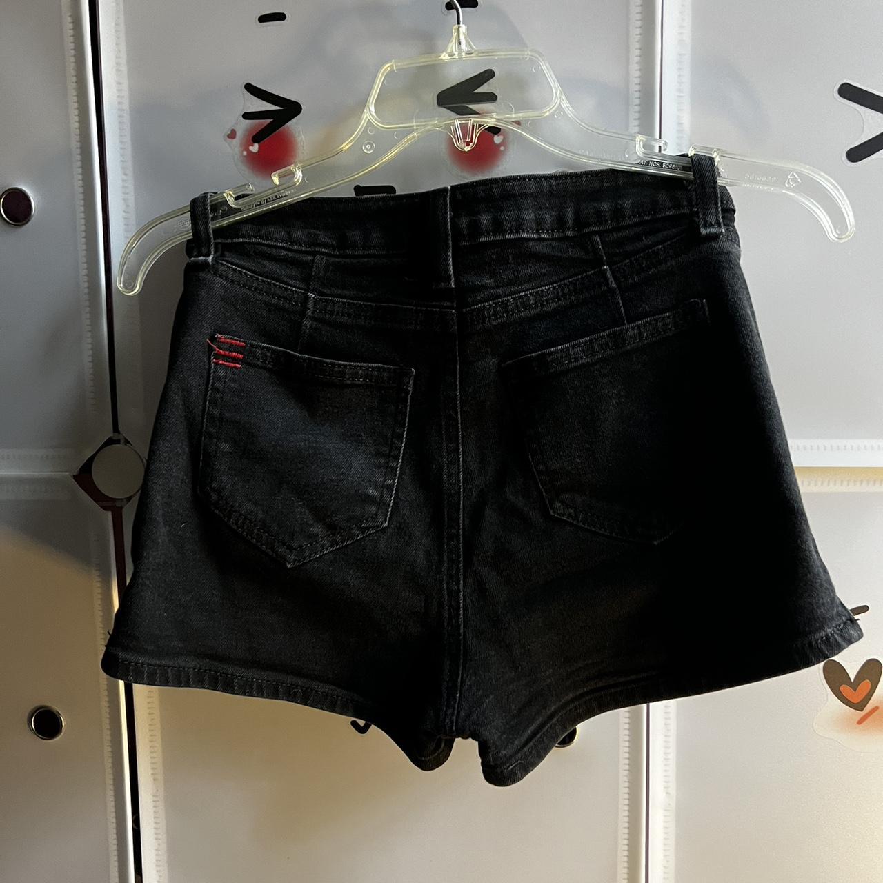 BDG 25W Pin Up Super High Shorts Black denim,... - Depop