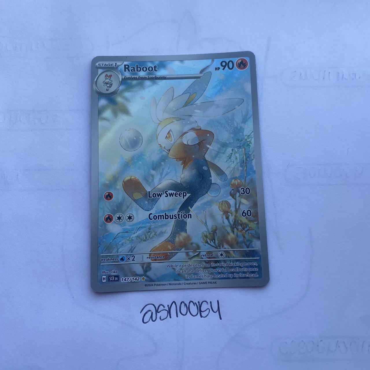 Pokémon trading card Raboot Full Illustrated... | Depop