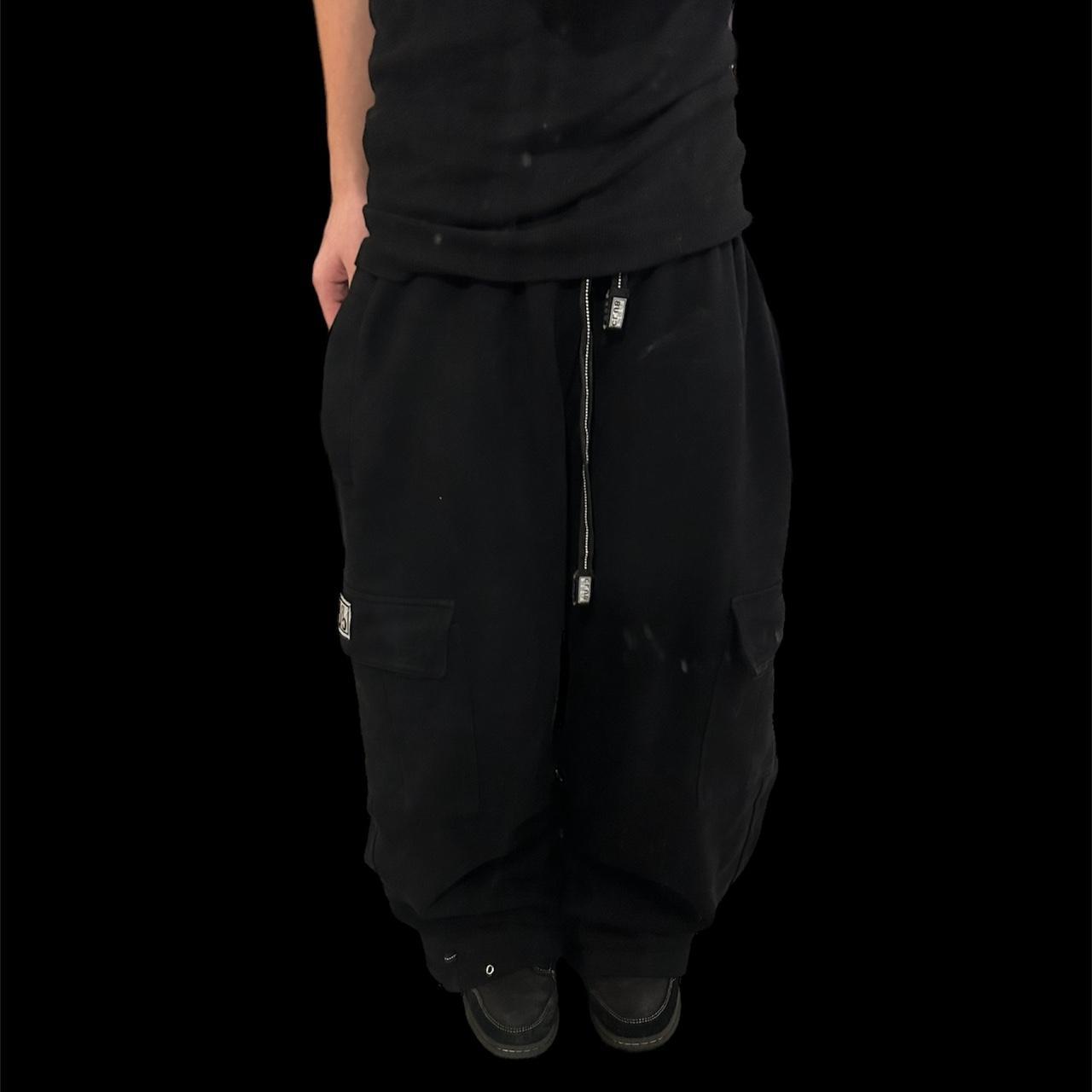 baggy black pro club sweats - Depop