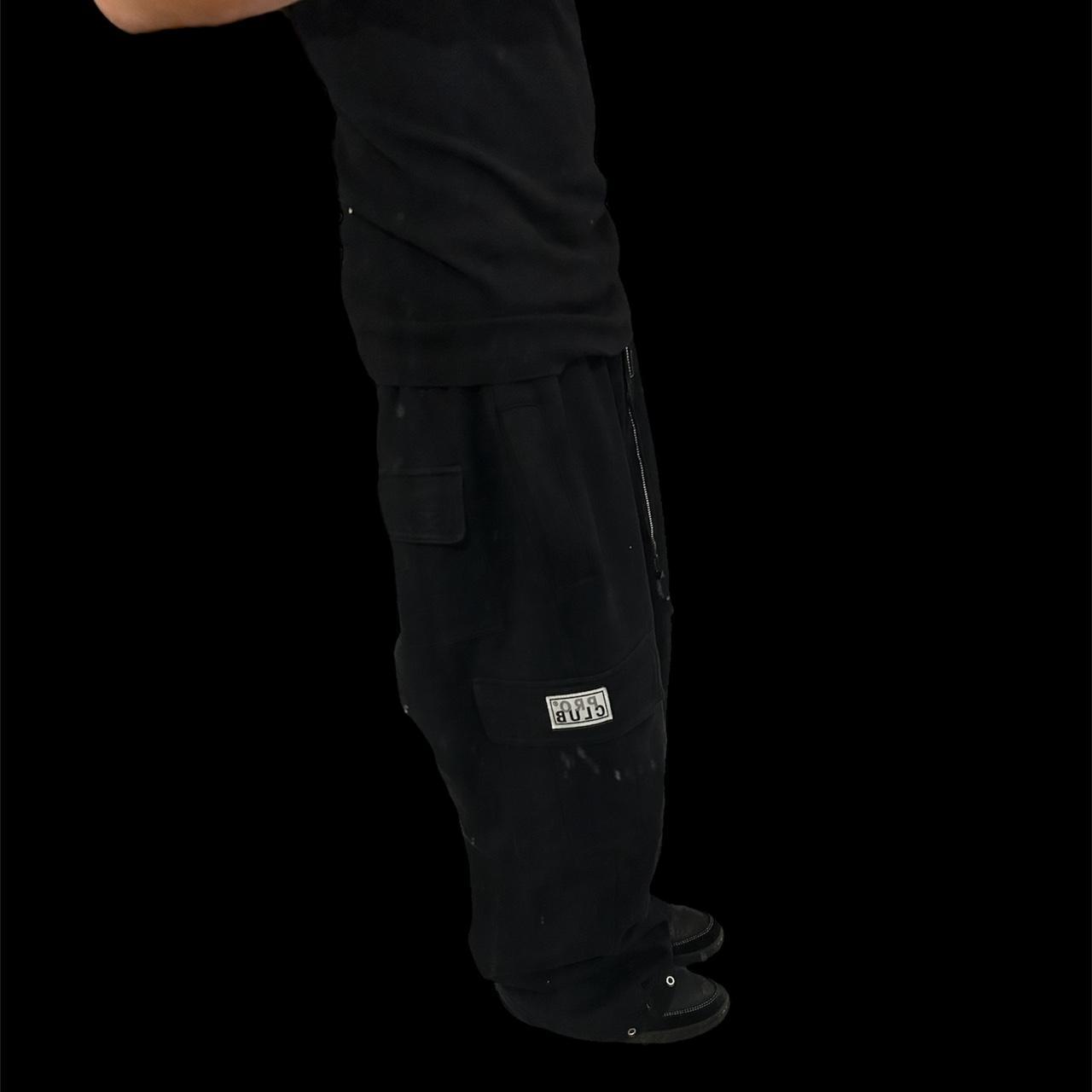 baggy black pro club sweats - Depop