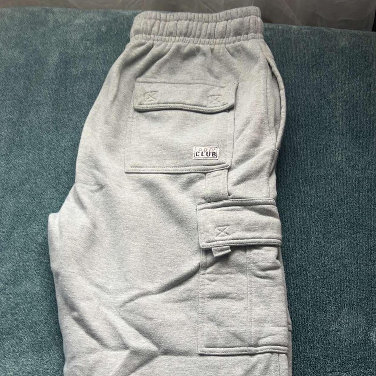 grey pro club sweats only worn a couple times - Depop