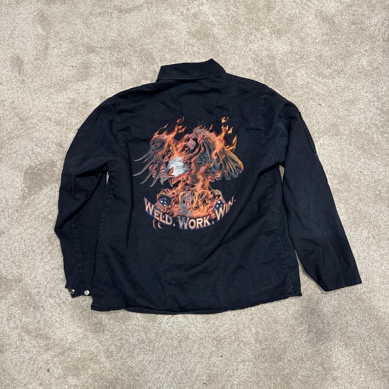 Y2K Weed Work Wear jacket - Depop