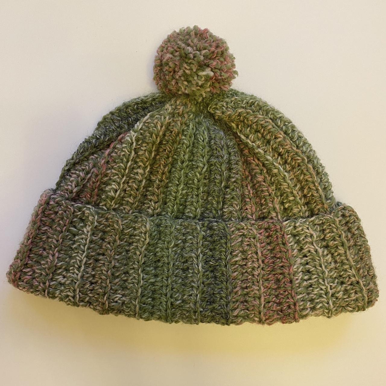 Handmade Crochet Multicoloured Bobble Hat Made in... - Depop