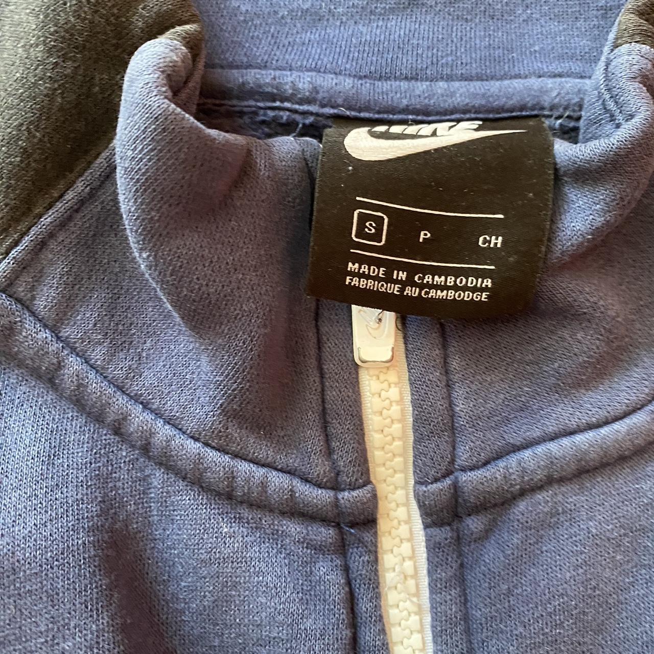 nike zip up but zip needs bent when zipping up since... - Depop