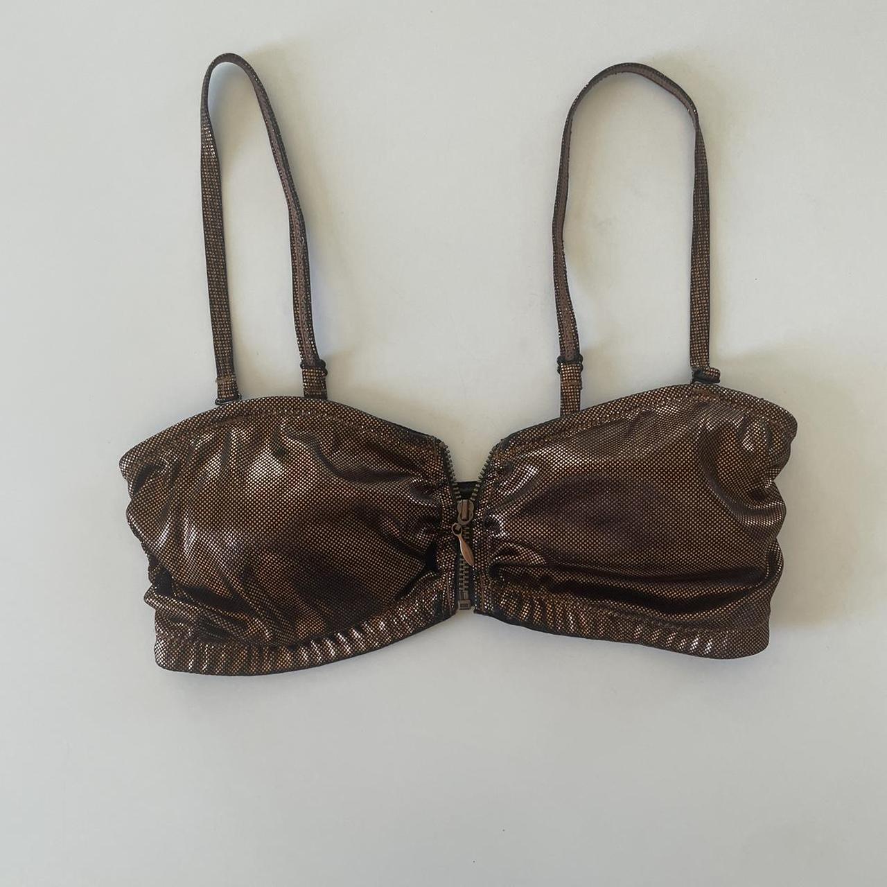Vintage copper bra top Fits like a small - Depop