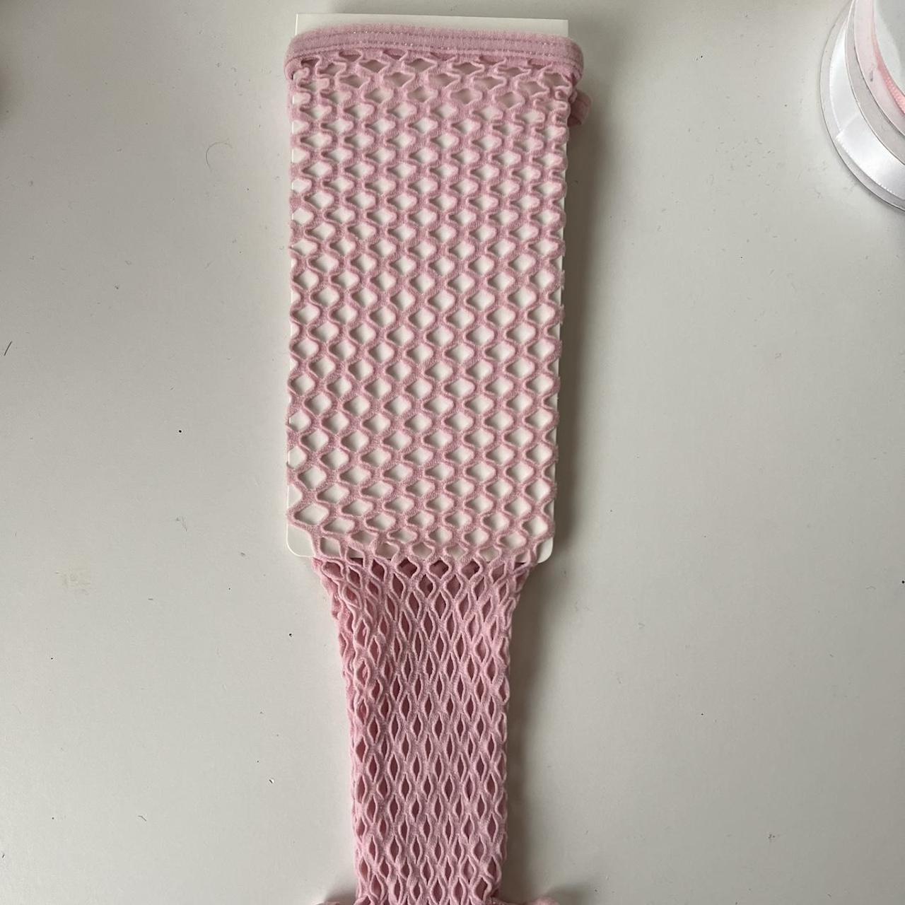 Possess Me Fishnet Gloves in pastel pink from... | Depop