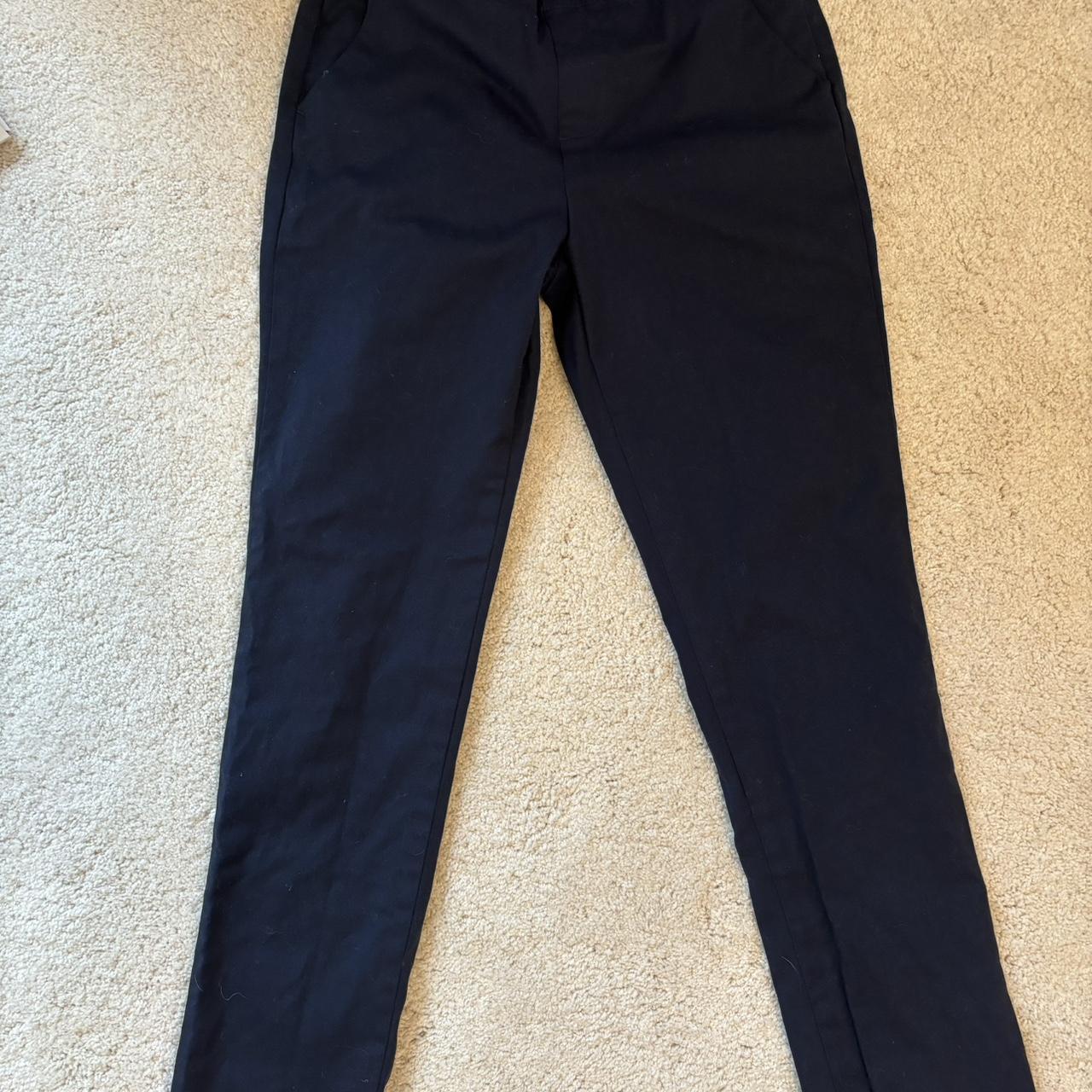 Kids navy almost black-colored pants. Perfect for a... - Depop