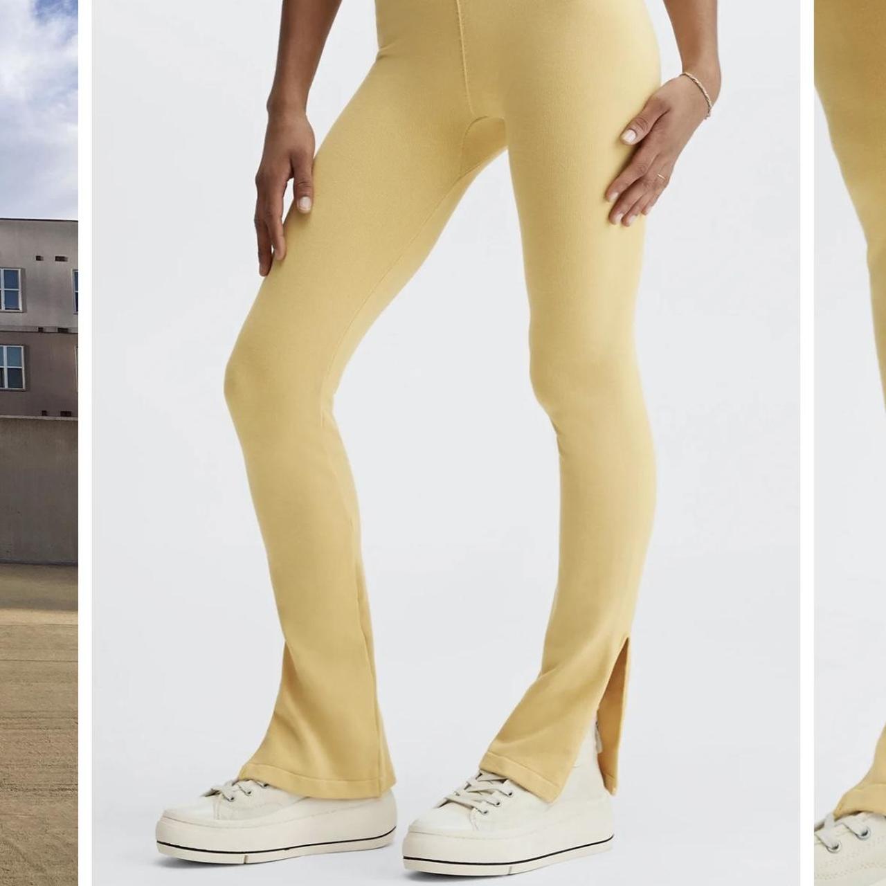 fabletics burnt orange split flare leggings -... - Depop